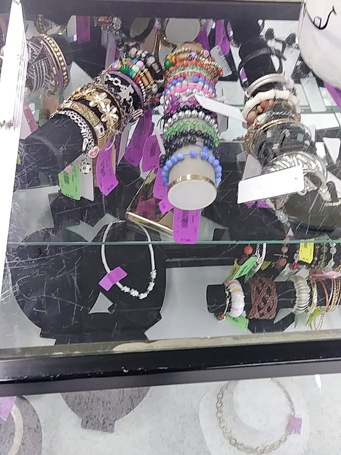 Bracelet bonanza! More bling per square inch than a rapper's Instagram feed, all waiting for the right wrist to call home.
