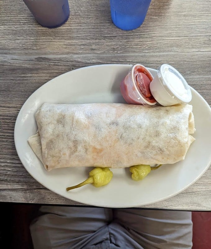 A breakfast burrito wrapped tighter than your grandmother's Christmas presents, and twice as satisfying to unwrap.