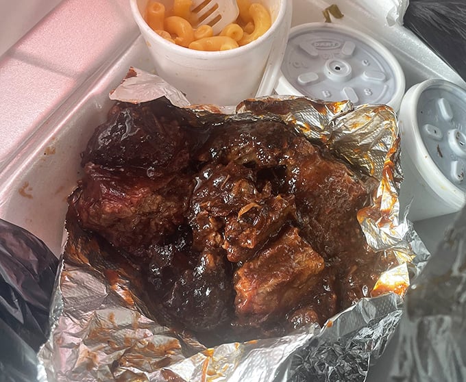 Burnt ends: BBQ's greatest magic trick—transforming the toughest cut into bite-sized flavor bombs. Like meat candy for grown-ups.