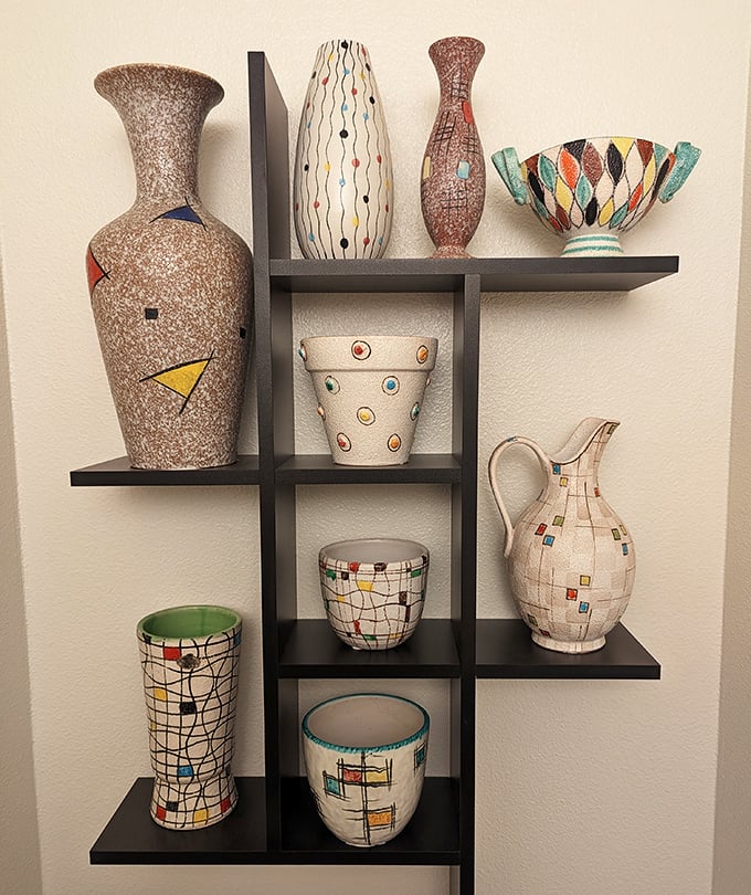 Mid-century ceramics that would make Don Draper jealous. These geometric beauties are waiting to transform your IKEA-filled apartment into a design magazine spread.