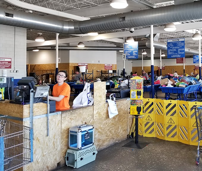 The checkout counter—final gateway between hunting and victory, where pounds translate to pennies and finds become official treasures.