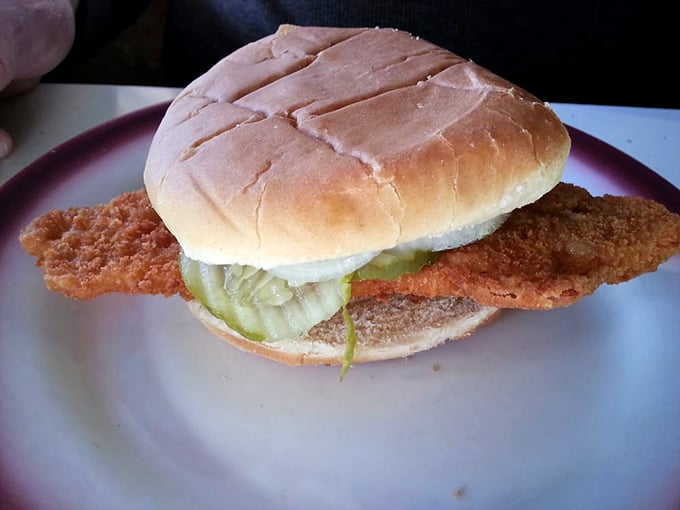 The humble fish sandwich proves that sometimes the simplest pleasures—crispy coating, soft bun, tangy pickles—are life's greatest luxuries.