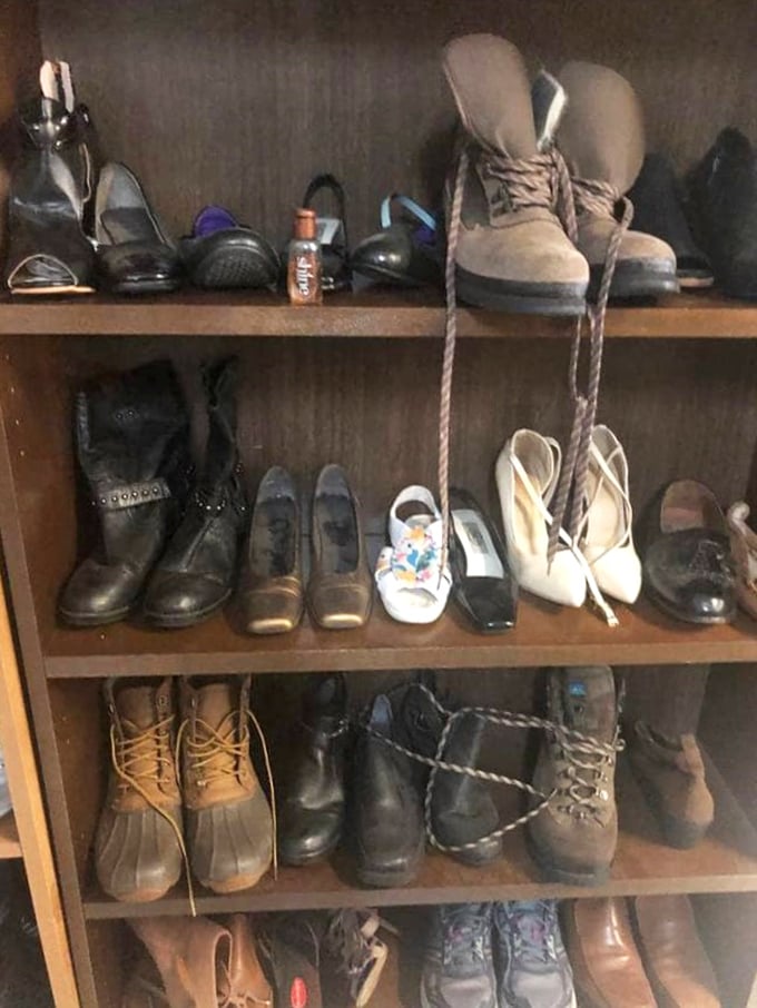 The footwear section—where every pair of shoes holds the possibility of being your Cinderella moment or your next Halloween costume.