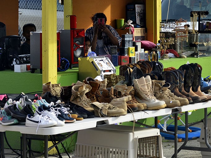 Boot boulevard! From work-worn to barely scuffed, these shoes have walked interesting paths and are ready for new adventures.