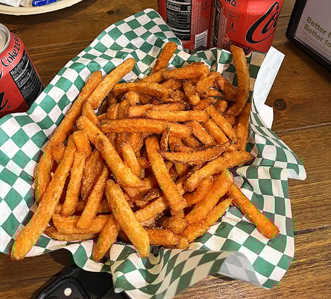 These aren't just fries—they're golden happiness sticks. Crispy, perfectly seasoned, and impossible to stop eating once you start.