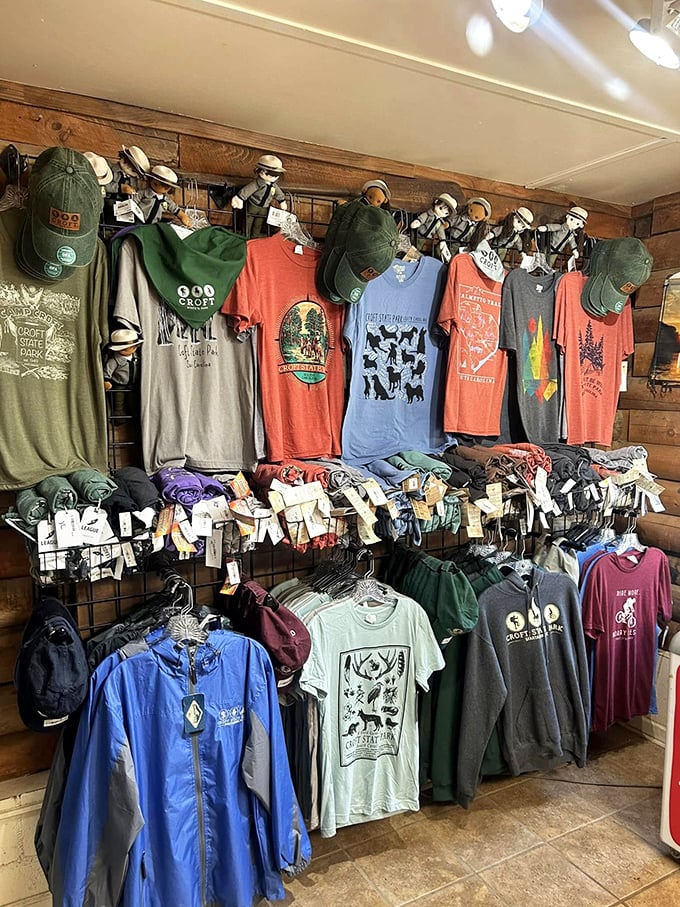 The gift shop—where "I hiked all day and all I got was this t-shirt" becomes a badge of honor rather than a complaint.