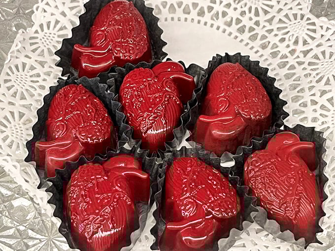 These anatomically correct candy hearts aren't for the faint-hearted—they're ruby-red declarations that Valentine's Day can be both romantic and delightfully macabre. 