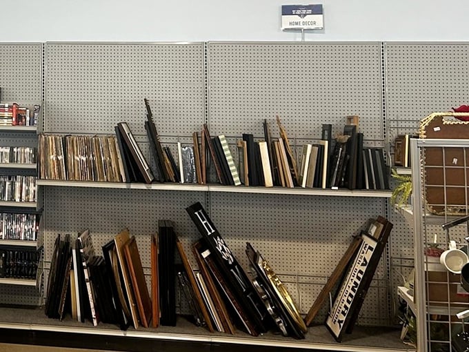 Picture frames waiting for your memories, proving that art supplies and home décor don't require trust fund money.