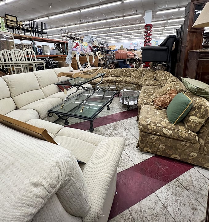 Living room sets staged with care invite you to imagine possibilities—"Try before you buy" has never looked so comfortable.