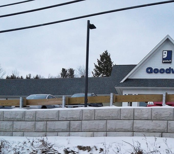 Even in winter, treasure hunters make their pilgrimage to this thrifting mecca. The snow can't keep the dedicated bargain seekers away.
