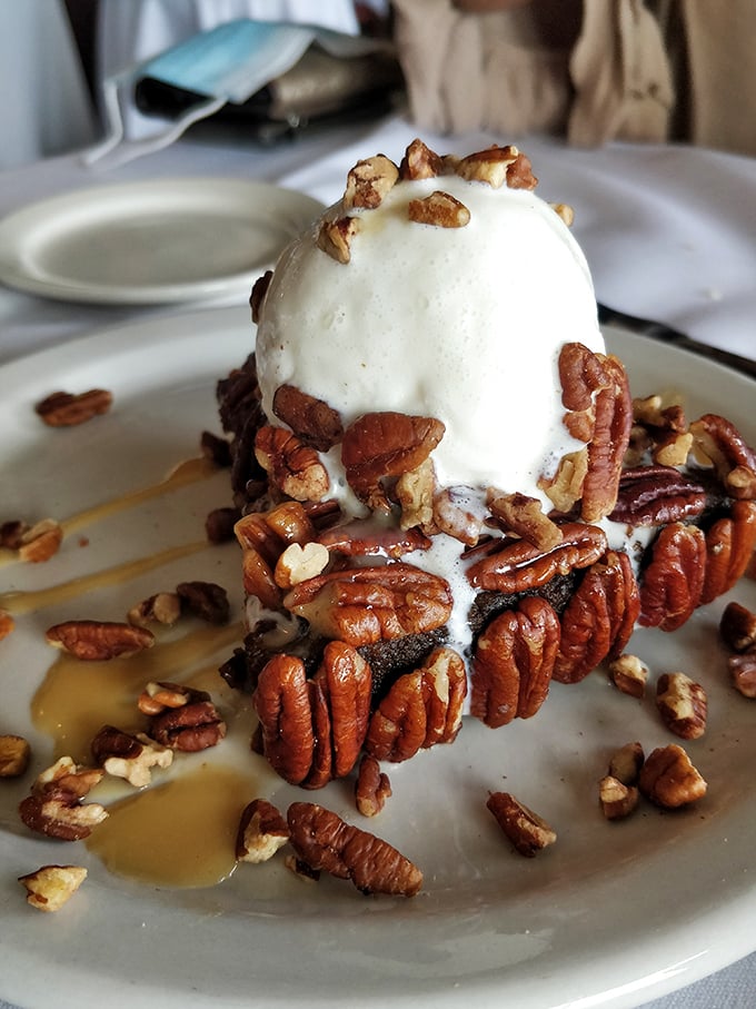 This pecan pie with ice cream isn't dessert; it's Texas on a plate—bold, rich, and guaranteed to make you loosen your belt a notch.