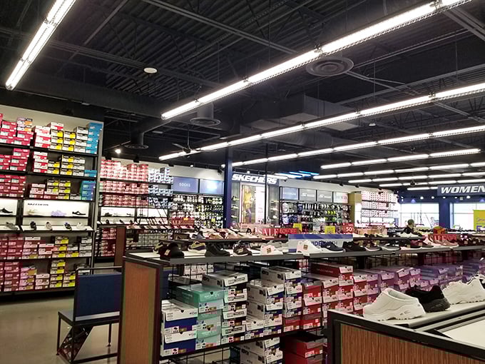 The shoe section at Tanger resembles what I imagine heaven looks like—endless options organized by size, no awkward waiting for salespeople to check "the back."