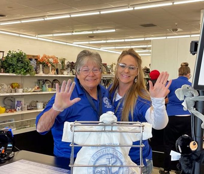 The heart and soul of thrift store magic—friendly faces who connect communities through recycled treasures. Their smiles are as genuine as the bargains.
