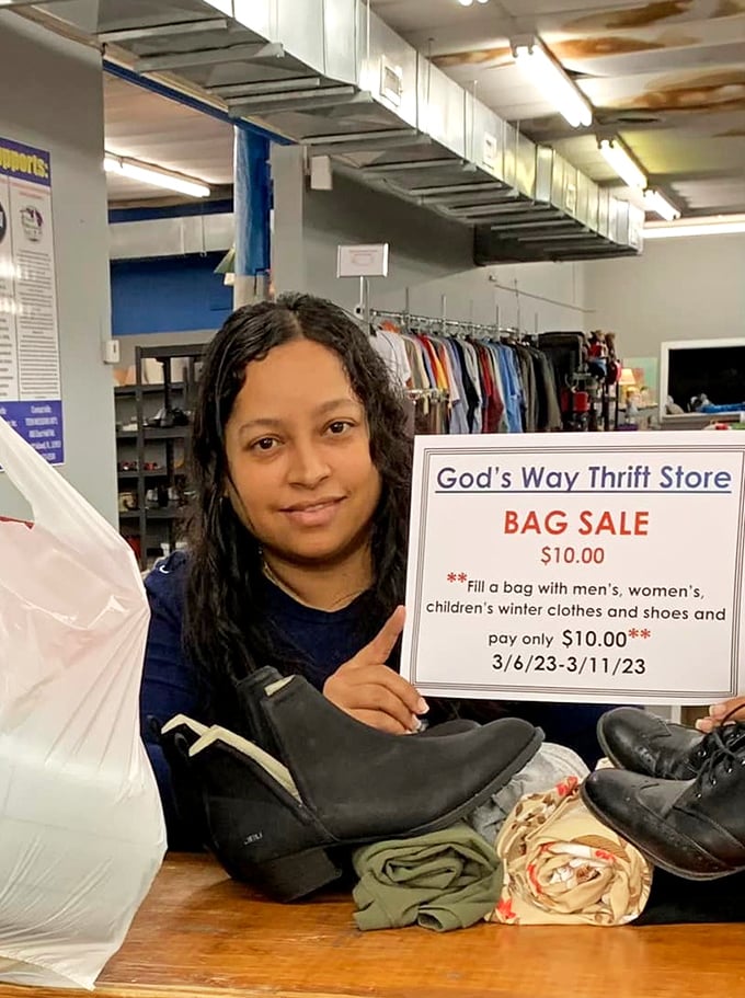 During special bag sales, shoppers can fill up with seasonal clothing treasures—turning $10 into a wardrobe refresh that sparks joy.