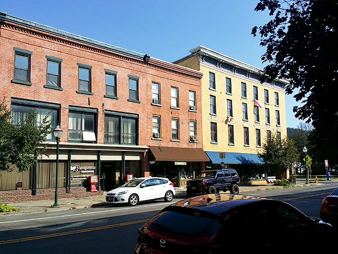 These colorful historic buildings aren't just structures—they're Owego's personality in architectural form, standing shoulder to shoulder like old friends.