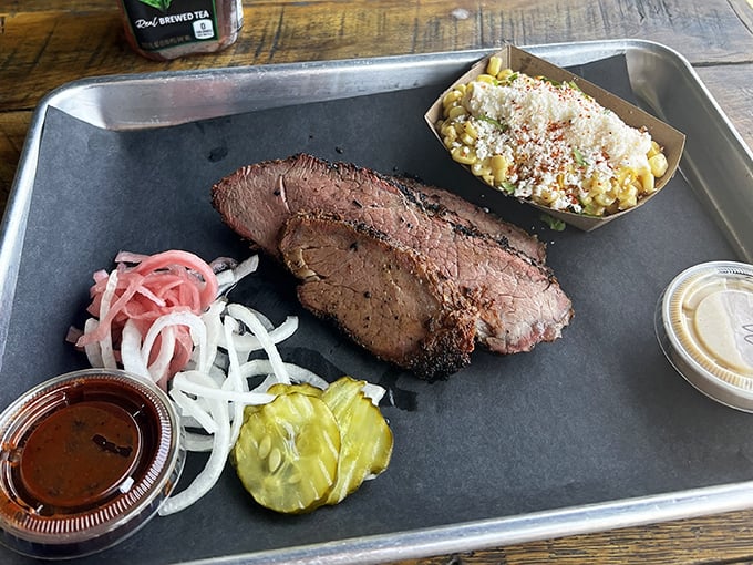 Tri-tip with all the fixings—proof that California's contribution to barbecue deserves a seat at the table alongside Texas traditions.