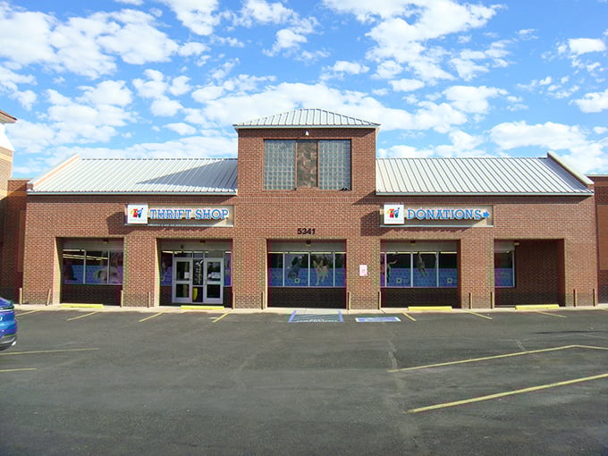 Behind this brick façade lies a thrift store with a heart as big as its selection—every purchase helps furry friends find forever homes.