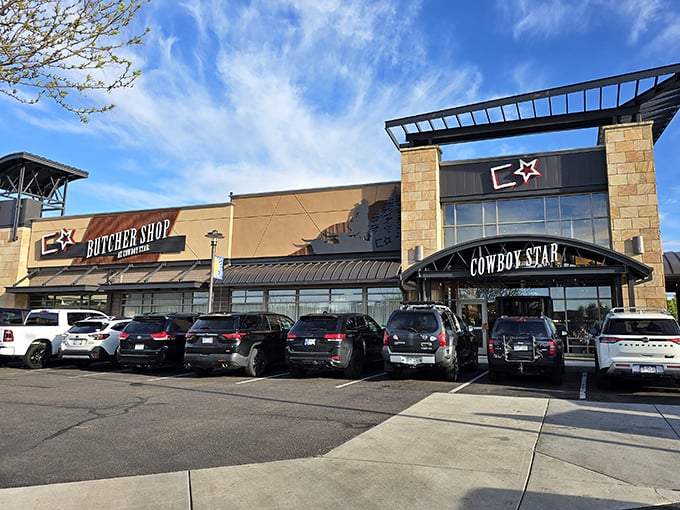 Cowboy Star's modern façade houses both restaurant and butcher shop. They know their meat from pasture to plate!