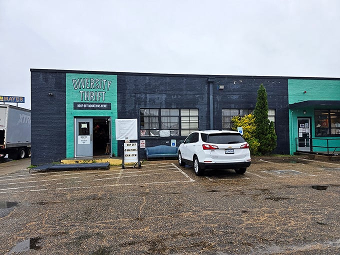 Diversity Thrift's colorful exterior hints at the eclectic treasures waiting inside this Richmond shopping adventure destination.