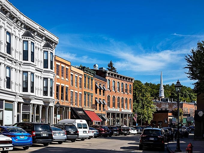 Main Street eye candy! Galena's historic facades create a living museum where window shopping costs nothing but delivers million-dollar views.