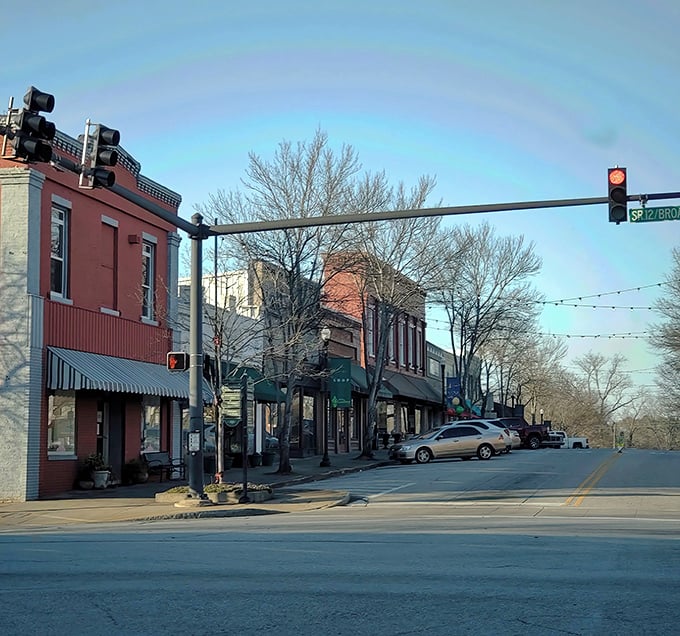 Brick buildings and blue skies create the perfect backdrop for your next great adventure.