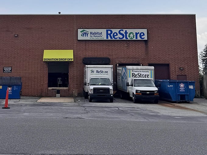 Habitat ReStore's donation drop-off area bustles with activity. One person's castoffs become another's dream home components!