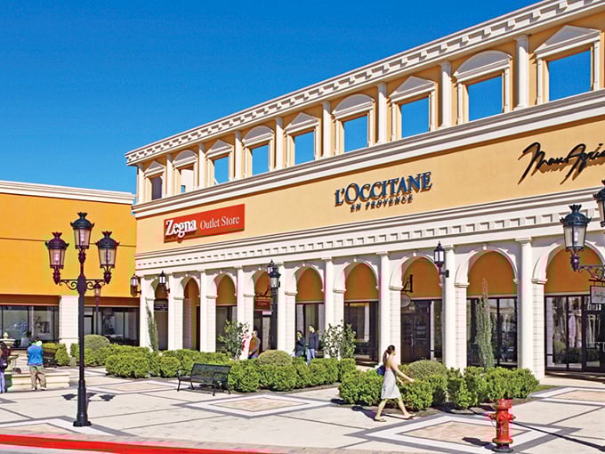 European elegance meets Texas practicality, where L'Occitane's French charm mingles with outlet-friendly prices perfectly.