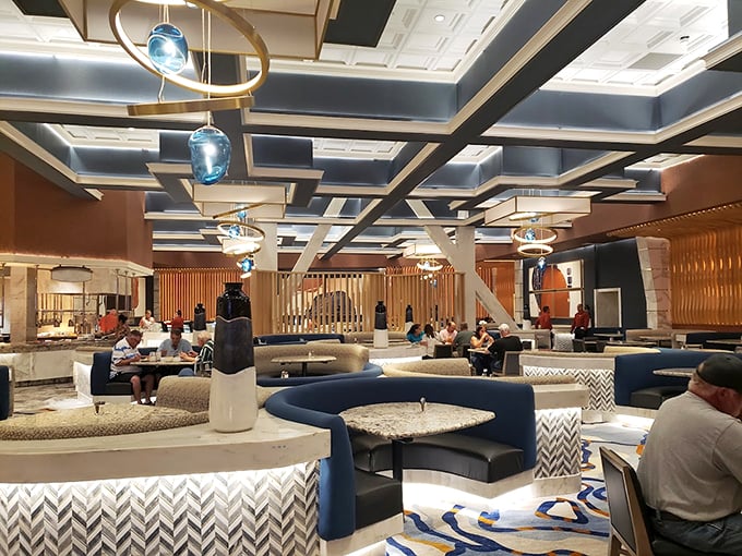Classic casino elegance provides the perfect backdrop for serious steakhouse dining - some traditions never fade.