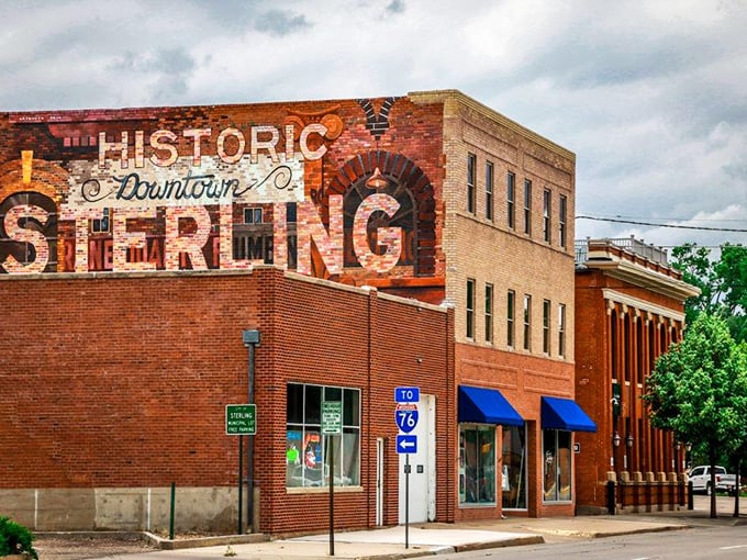 Sterling proudly announces itself with brick murals celebrating downtown history and wallet-friendly shopping that deserves equal celebration.