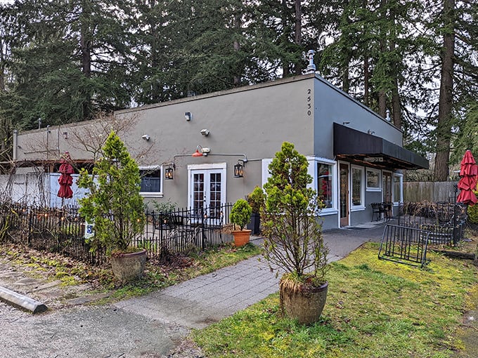 The Fork's understated exterior perfectly captures the intimate, neighborhood gem vibe that makes dining here special.