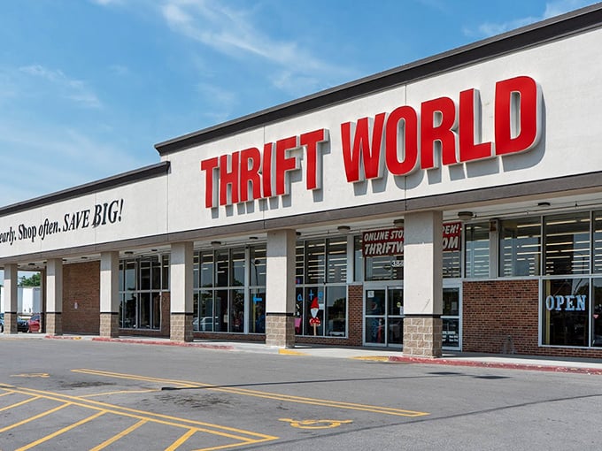 "Thrift World" - now that's truth in advertising! This place looks bigger than some airports.