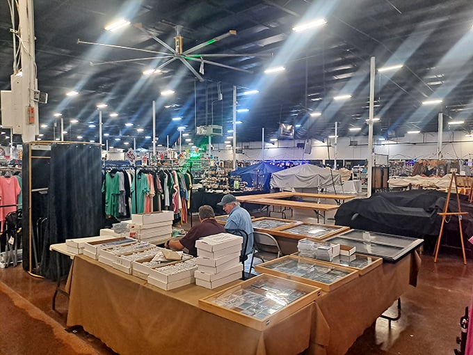 Indoor comfort meets outdoor excitement in this climate-controlled paradise for serious treasure hunting enthusiasts.