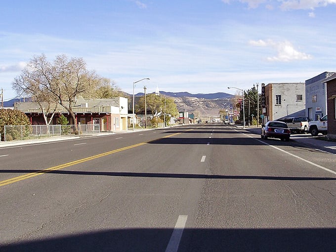 Downtown Wells offers a quiet, easygoing vibe where mountain views, old buildings, and wide streets feel perfectly timeless.