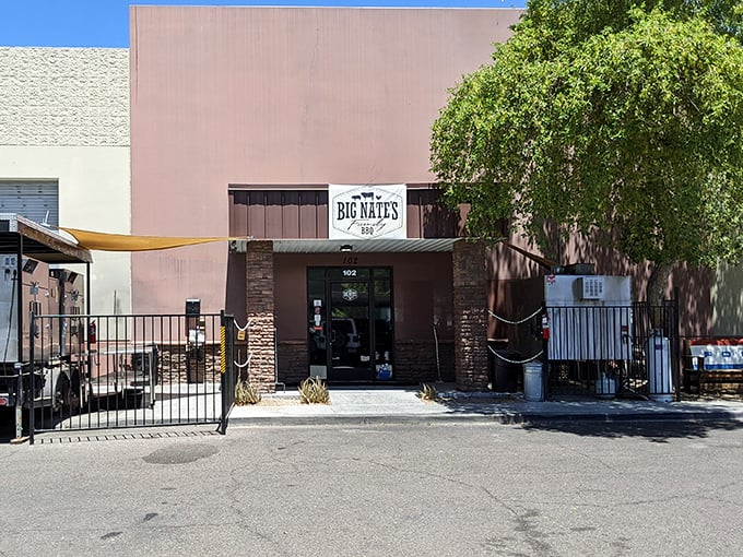 Sometimes the brightest buildings hide the most down-to-earth flavors - Big Nate's delivers both perfectly.