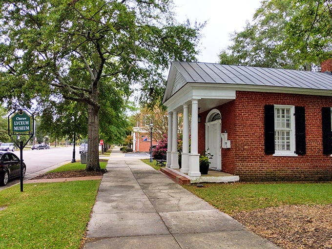 The Cheraw's town museum stands as a brick testament to preserved history. Small-town architecture with big-time character.