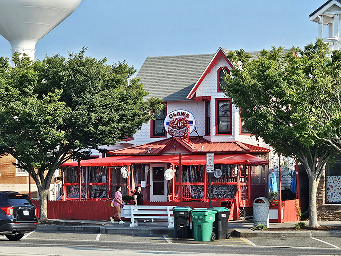 This crimson beacon draws seafood lovers like moths to a deliciously irresistible coastal flame of flavor.