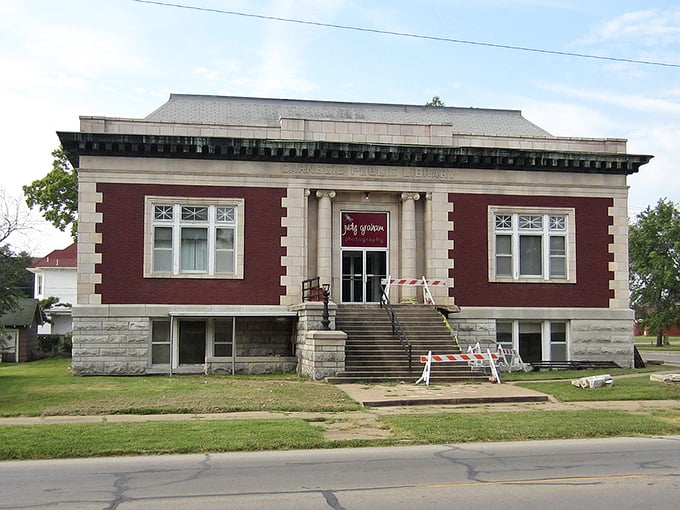 This beautiful Carnegie Library showcases the town's commitment to learning and community gathering since generations past.