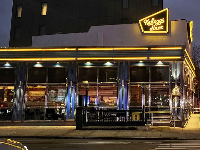 Modern neon meets classic diner style – proof that great breakfast traditions evolve without losing soul.