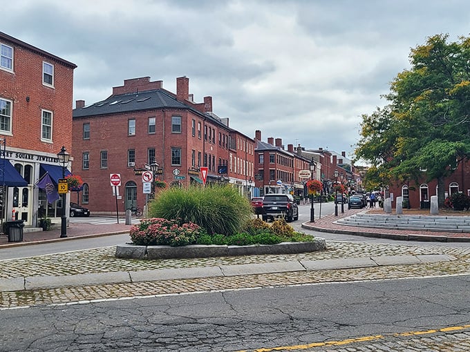 The waterfront district glows at dusk when historic buildings and modern restaurants combine to create unforgettable maritime New England magic.