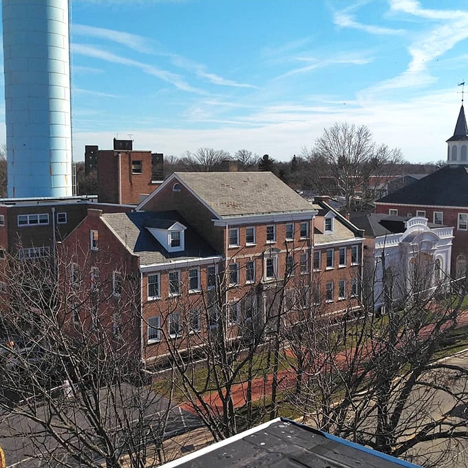 Historic brick buildings line Salem's quiet streets, where time moves slower and your retirement dollars stretch further.
