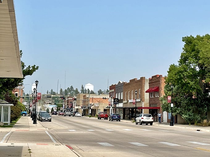 Along this wide main road, businesses line the street with prices designed to keep customers happy, not broke.