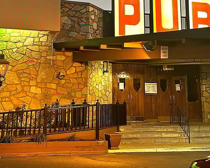 The Pub's solid exterior promises the kind of dependable steak excellence locals have treasured.