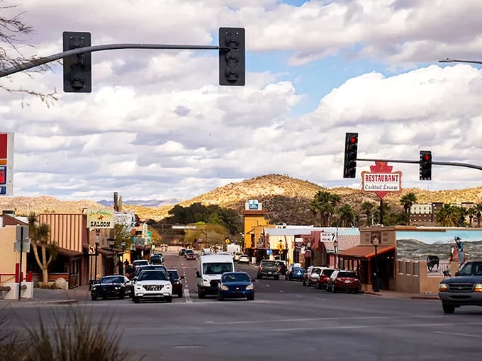The desert meets downtown in Wickenburg, where western-themed businesses welcome visitors looking for an authentic Arizona experience.