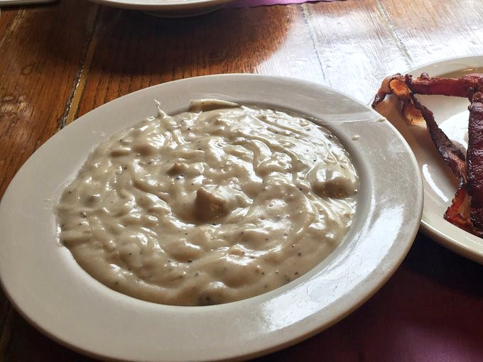 Biscuits and gravy that could make your grandmother both jealous and proud. This isn't a side dish—it's the main event.