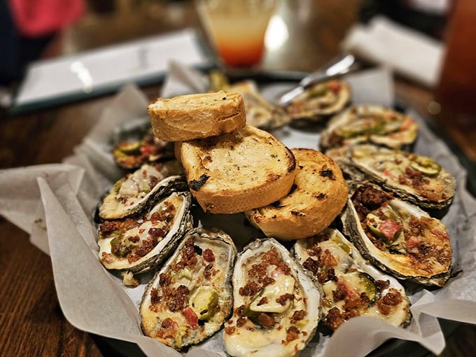 These blackjack oysters aren't gambling with flavor – they're a sure bet with their savory toppings and perfectly charred edges.