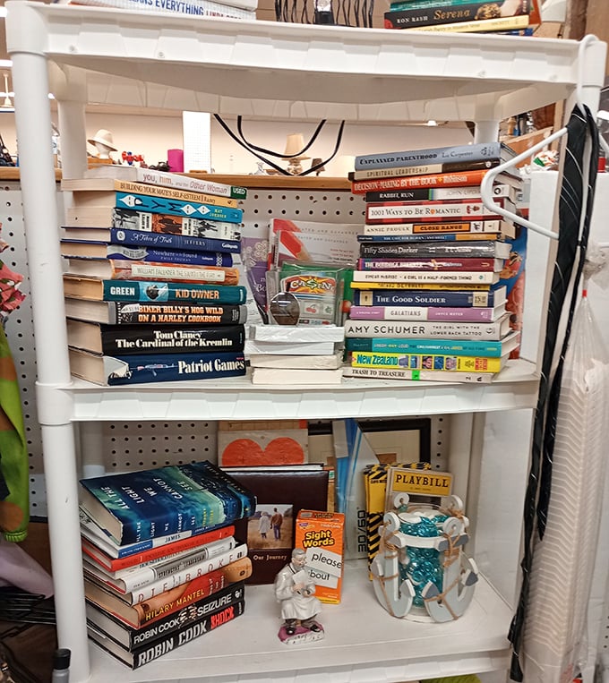 Literary treasures stacked with care—from bestsellers to obscure titles, each book awaits its next reader's discovery.