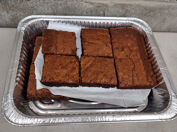 Chocolate brownies that don't need fancy frills – just dense, rich satisfaction that makes you close your eyes with each bite.