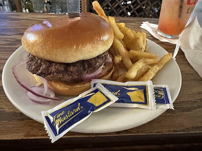 Even the burger gets the respect it deserves—proof that The Point's culinary skills extend beyond the bounty of the sea.