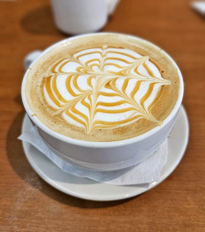This isn't just coffee—it's caffeinated artwork. The kind of morning companion that makes you temporarily forgive New Jersey traffic.
