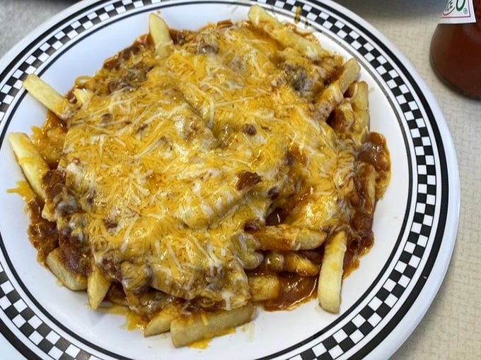 Chili cheese fries that require both a fork and a moment of silent appreciation—this is comfort food engineering at its finest.